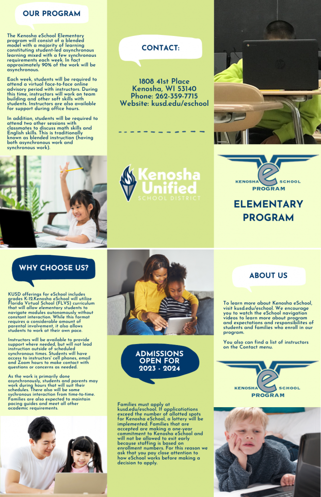 Elementary K-5 – Kenosha eSchool